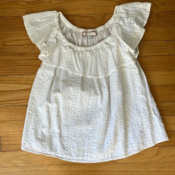 Anthropologie | Tops | Anthropologie White Eyelet Top | Poshmark